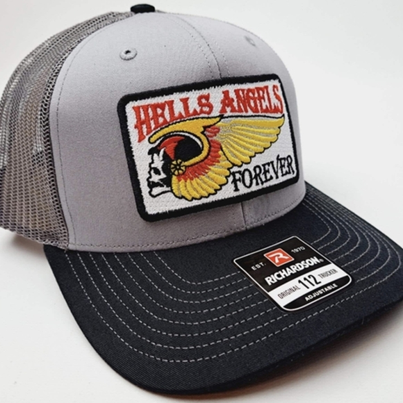 Handmade | Accessories | Biker Richardson 12 Trucker Mesh Hells Cap Hat ...